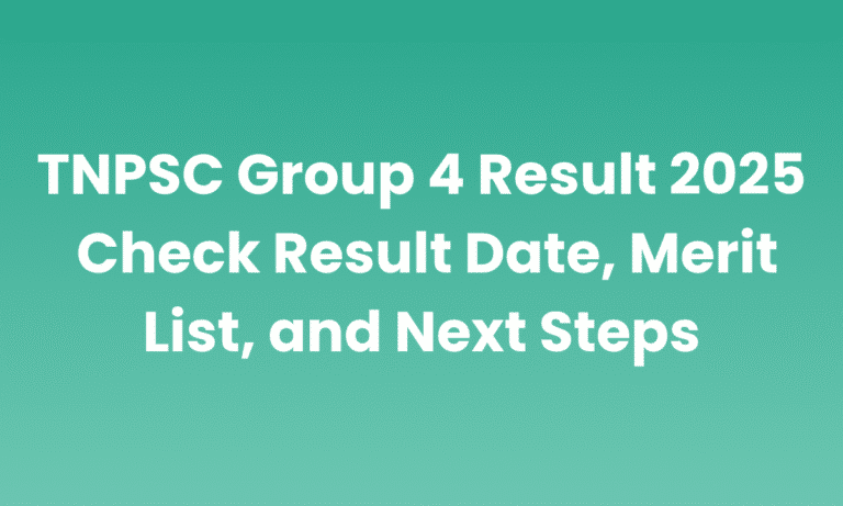 TNPSC Group 4 Result 2025 – Release Date, Cut Off Marks- JOB Thirst